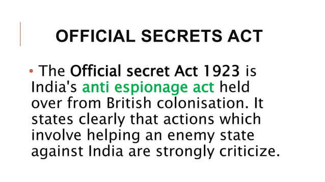 Official secrets act | PPTX