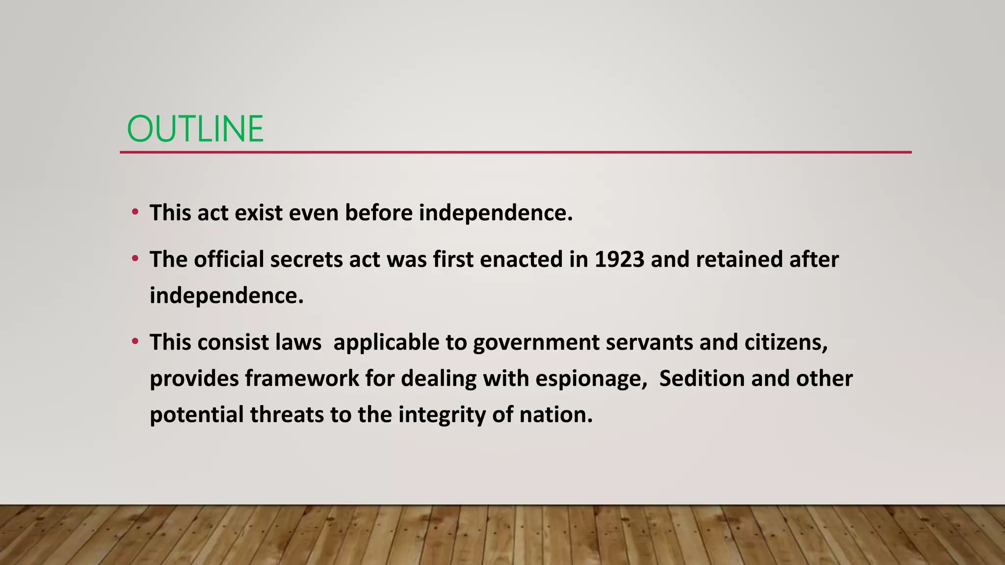 Official secrets act | PPTX