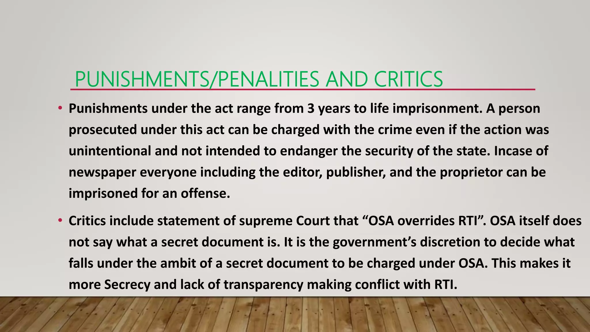 Official secrets act | PPTX