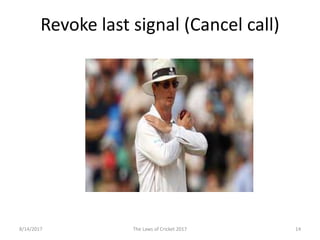 Official signals in cricket | PPTX