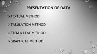 Presentation of Data | PPT