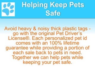 Official USA Made Drivers License ID For Dogs | My Pet DMV | PPTX
