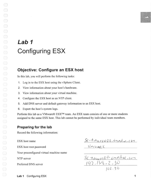 Official vmware v_sphere_4_-_install_configure_manage_student_laboratory_exercises | PDF