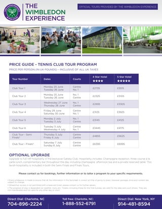 Official wimbledon experience tennis club tour programs 2012 | PDF