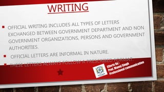 Official writing | PPTX | Email | Internet