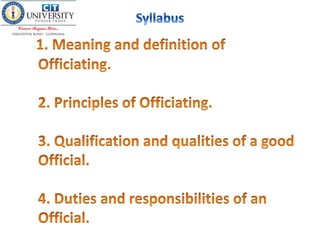 Sports Officiating | PPTX