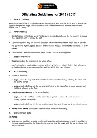Officiating Guidelines For FIBA Referees | PDF