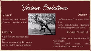 Development of track and field in international and national level | PPT