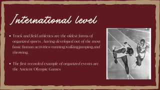 Development of track and field in international and national level | PDF