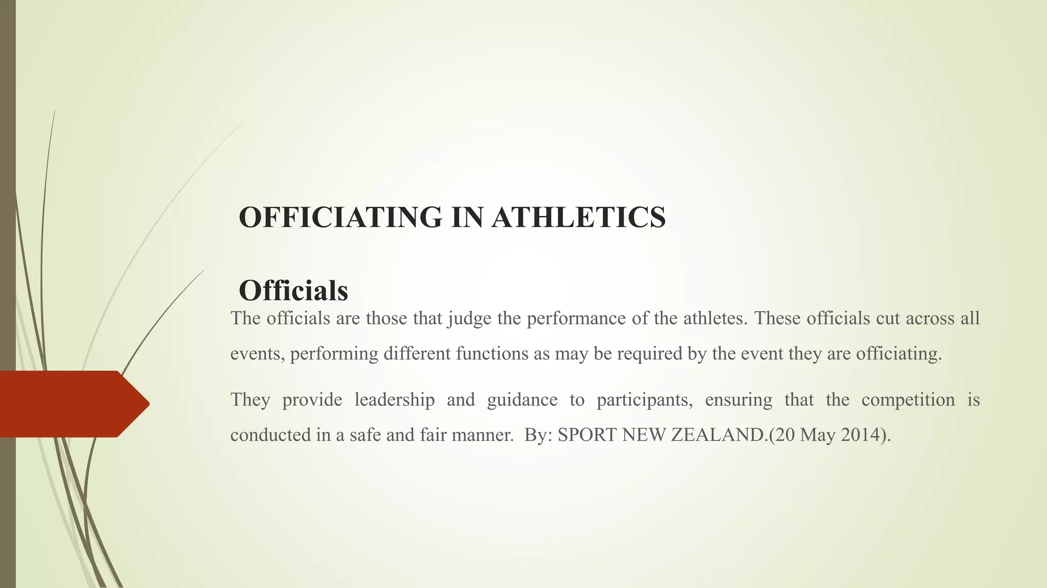 Equipment used when officiating athletes | PPTX