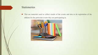 Equipment used when officiating athletes | PPTX