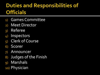 Officiating track and field events | PPTX