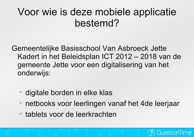 Officiele presentatie - Question Time | PPT