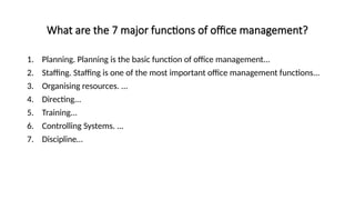 OFFICE MANAGEMENT KEY FUNCTIONS FOR OFFICE WORKERS.pptx