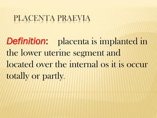 Placenta previa | PDF