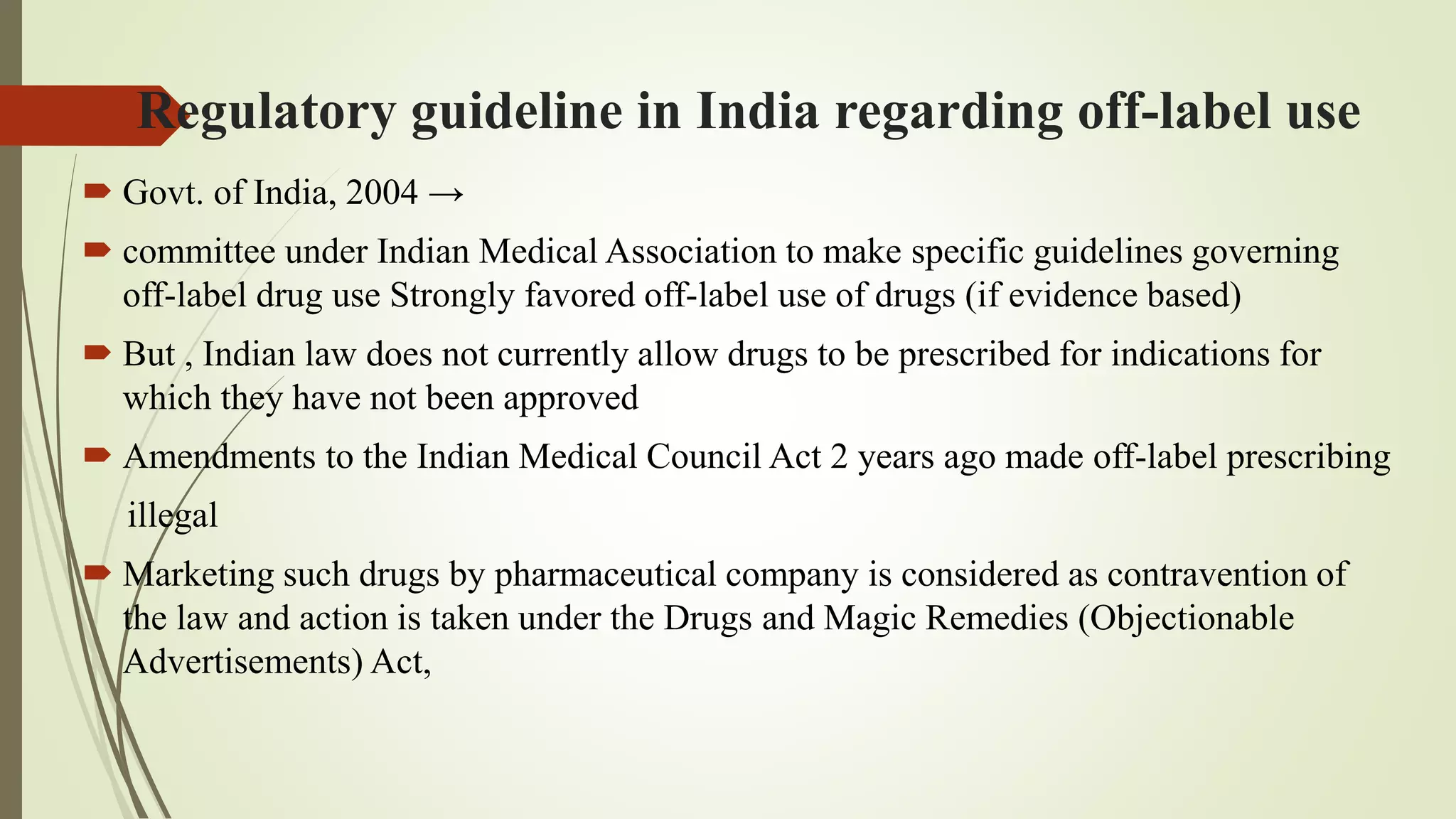 Off label use of drugs | PPTX