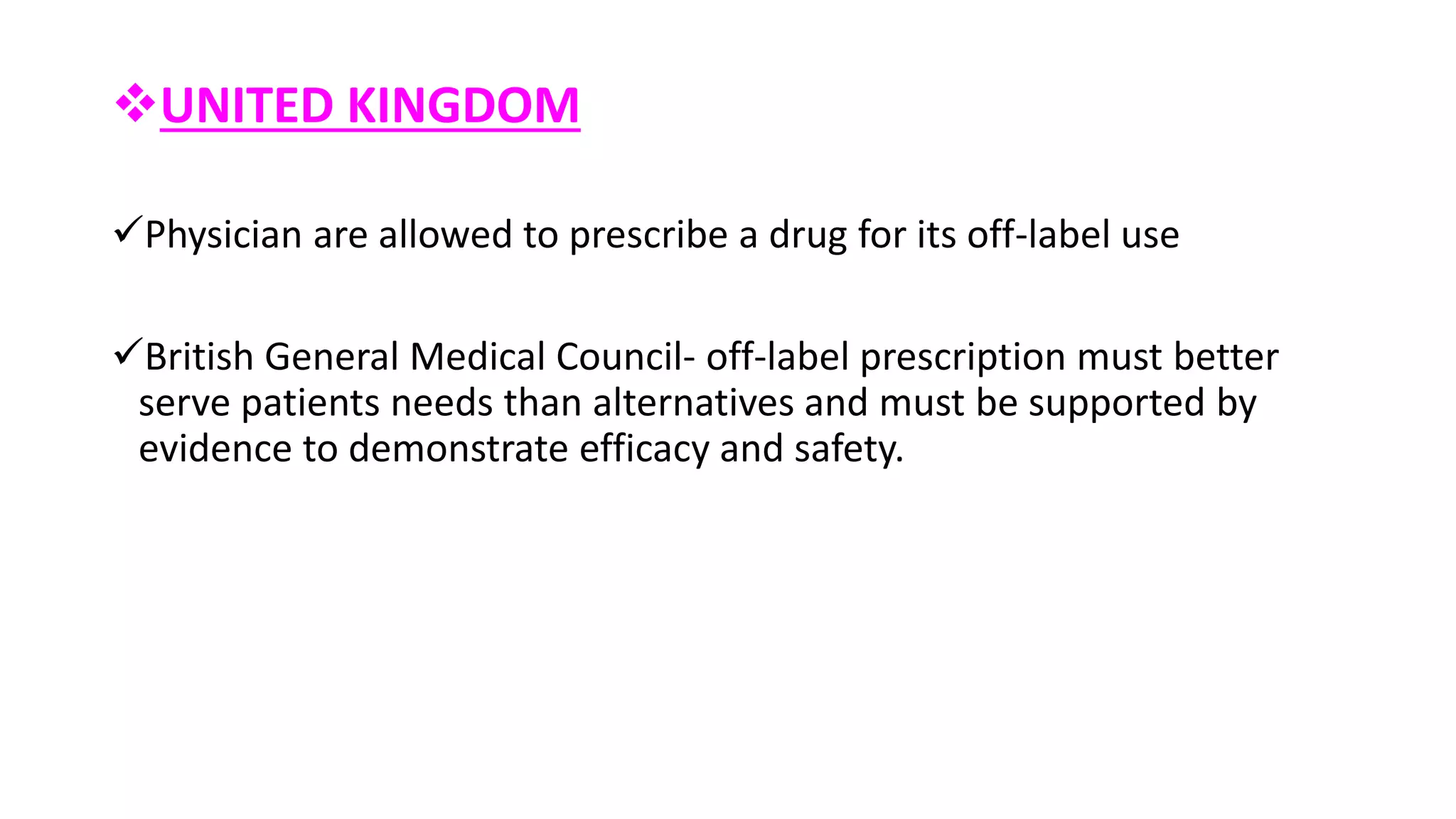 Off label use of drugs | PPTX