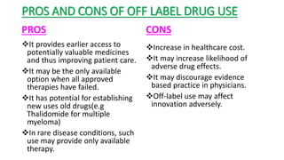 Off label use of drugs | PPTX | Substance Abuse | Diseases and Conditions