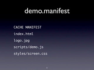 Offline Application Cache | PPT