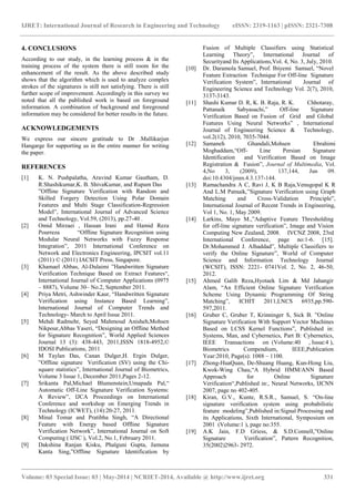 Offline and online signature verification systems a survey | PDF