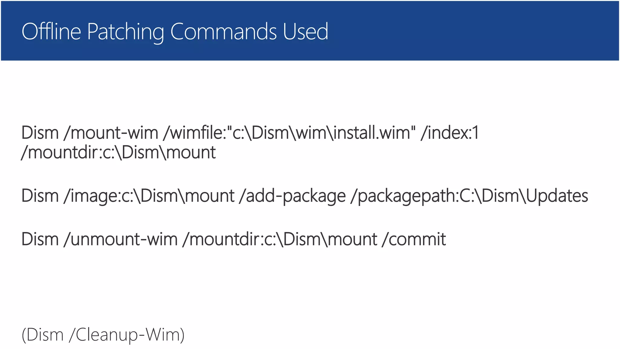Microsoft Windows 10 Bootcamp - MDT Offline media | PPT