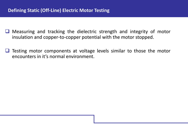 OFFLINE MOTOR TEST R K GUPTA | PPTX