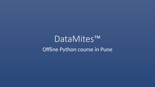 Offline Python Programming course in Pune | PPT