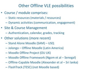 Offline solutions for online learning | PPTX | Internet | Computing