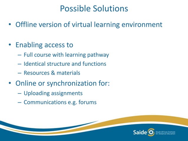 Offline solutions for online learning | PPTX | Internet | Computing