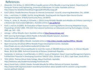 Offline solutions for online learning eLA 2014 | PPT