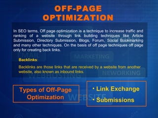 Off page optimization | PPT