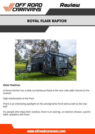 Royal Flair – Raptor Review - Off Road Caravans | PDF