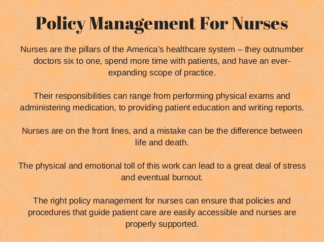 Policy Management For Nurses: How To Beat Stress