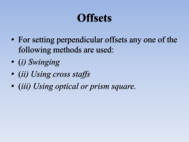 Perpendicular Offset | PPTX