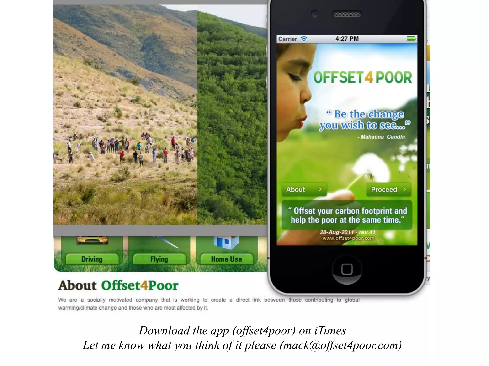 Offset4Poor - Carbon (CO2) Offset Calculator | PPT