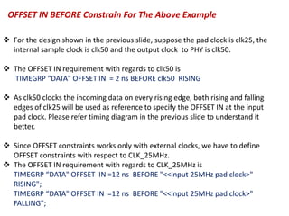 Offset in and offset out constraints | PPT