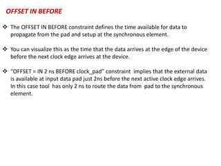 Offset in and offset out constraints | PPT