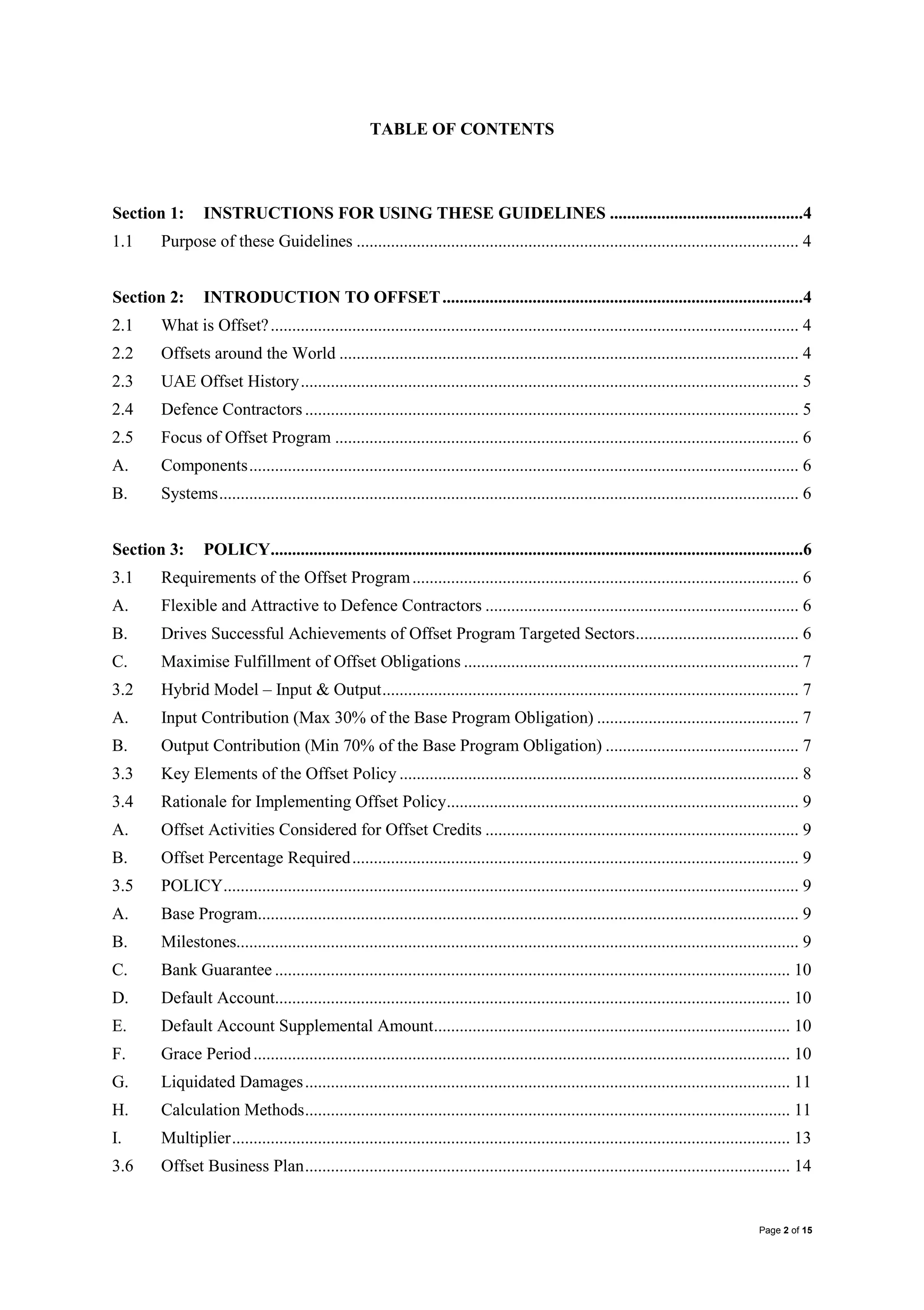 Offset Policy Guidelines DSMC Event July2012 | PDF