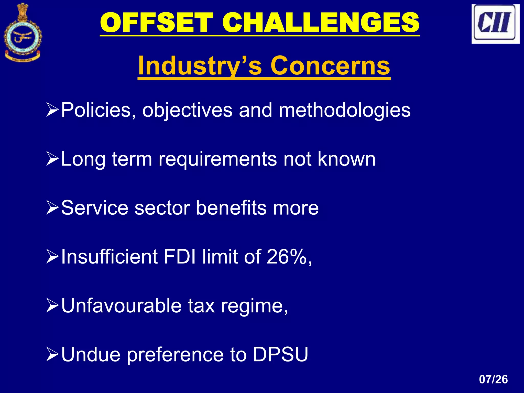 Defence Offset Challenges | PPTX