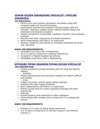 Offshore Vacancies at Fluor Phils | DOC | Civil Engineering Industry ...