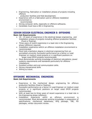 Offshore Vacancies at Fluor Phils | DOC | Civil Engineering Industry ...