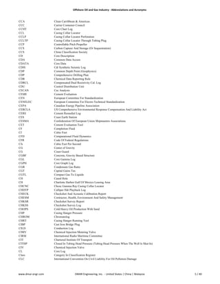 Offshore acronyms | PDF