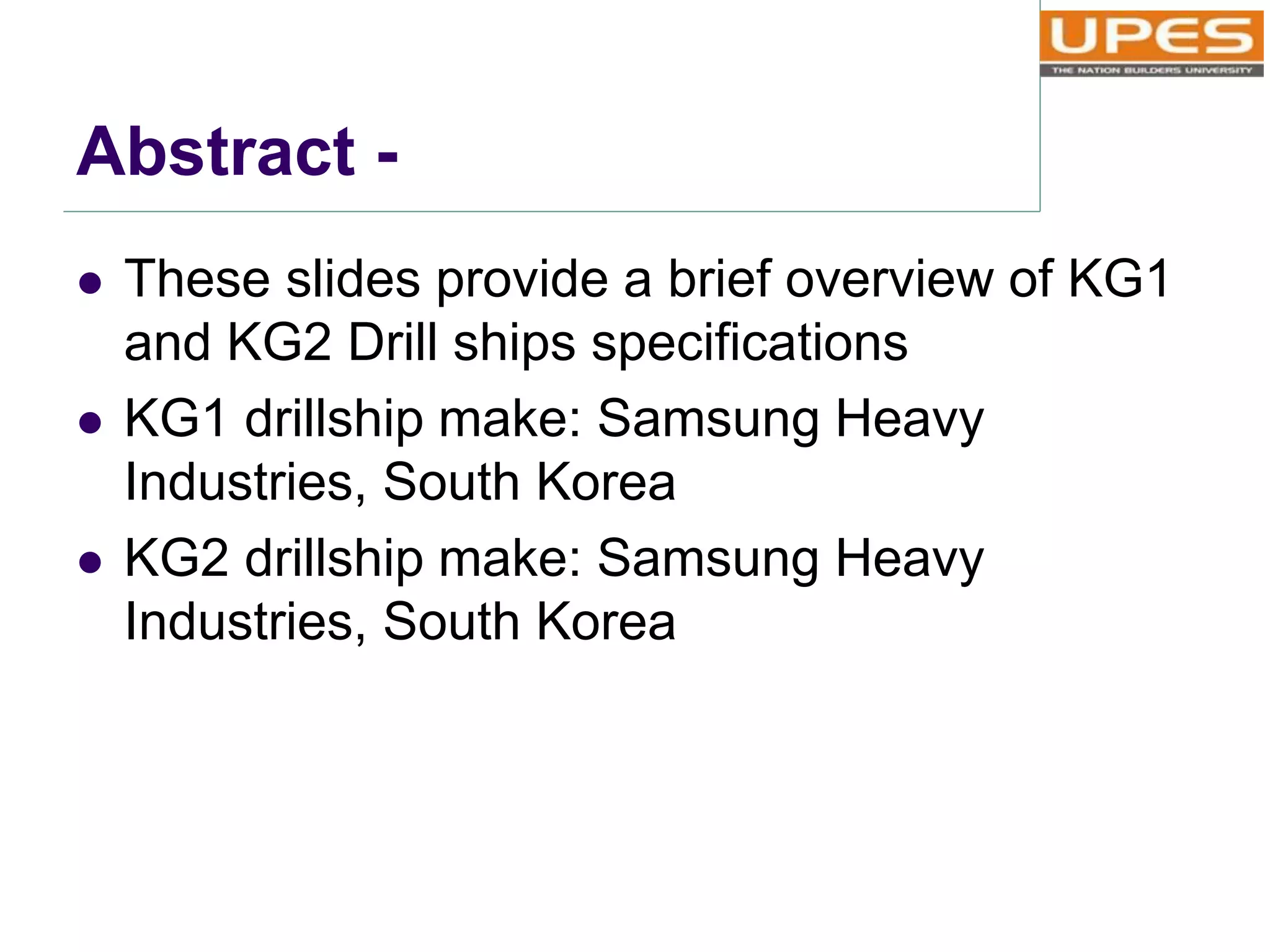 Drillship Specifications Explained | PPT