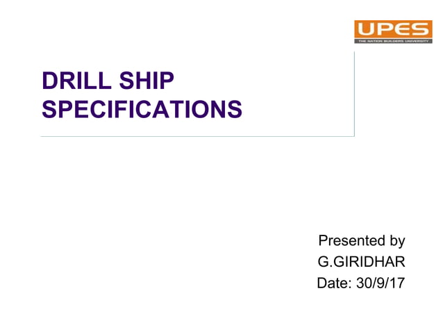 Drillship Specifications Explained | PPT