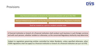 Offshore Banking Unit and IFSC: FEMA Perspective | PPTX