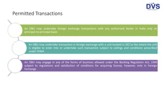 Offshore Banking Unit and IFSC: FEMA Perspective | PPTX
