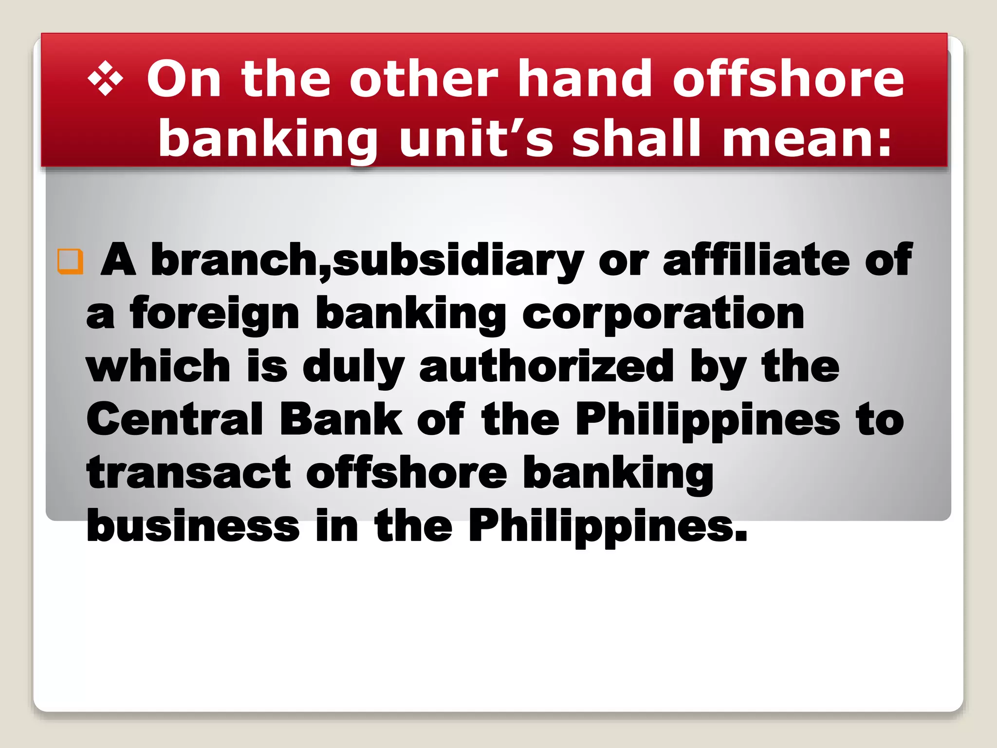 Offshore banking units | PPTX