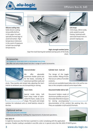 Aluminum box for industrial use - Offshore box AL 640 | PDF ...
