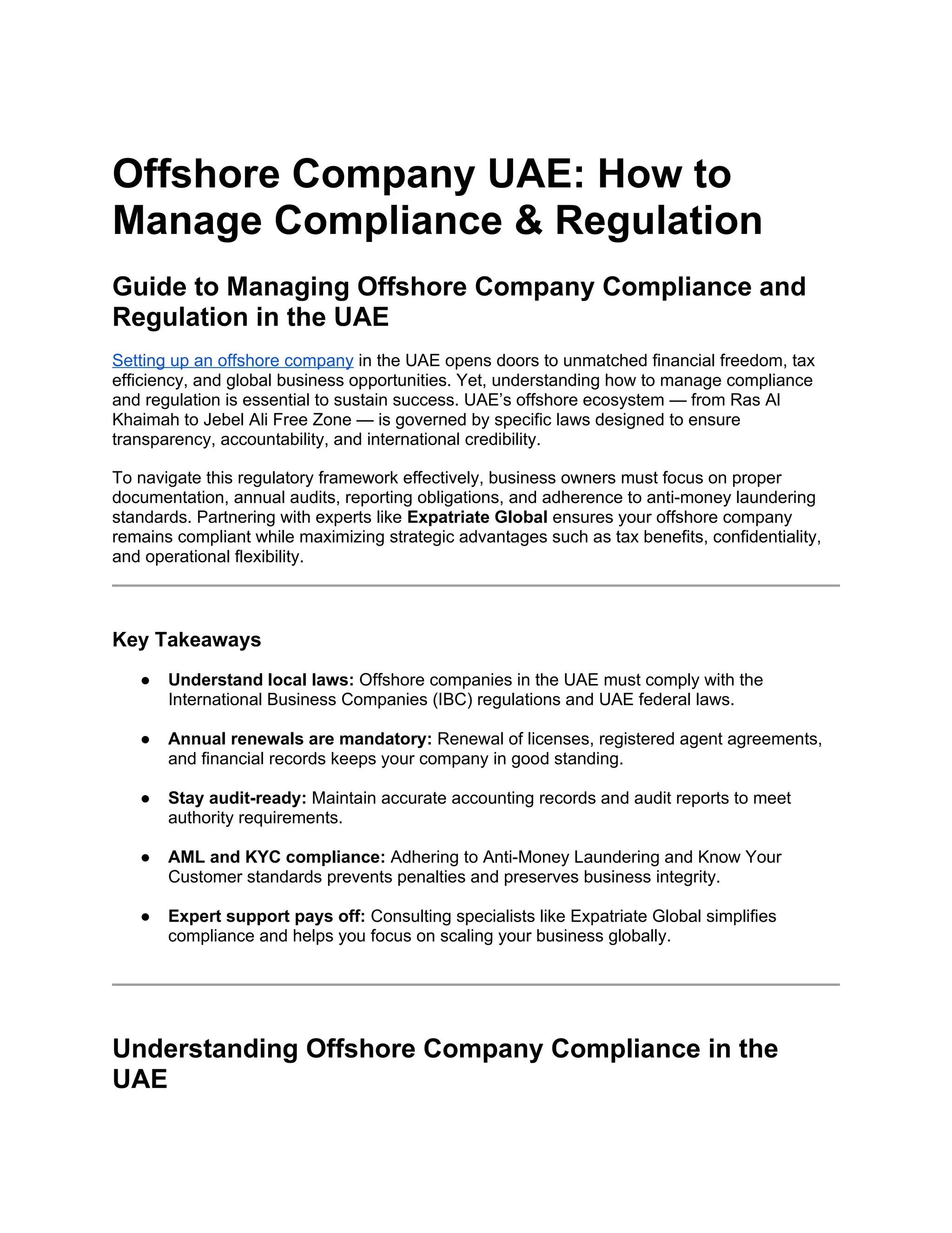 Offshore Company UAE_ How to Manage Compliance & Regulation.docx