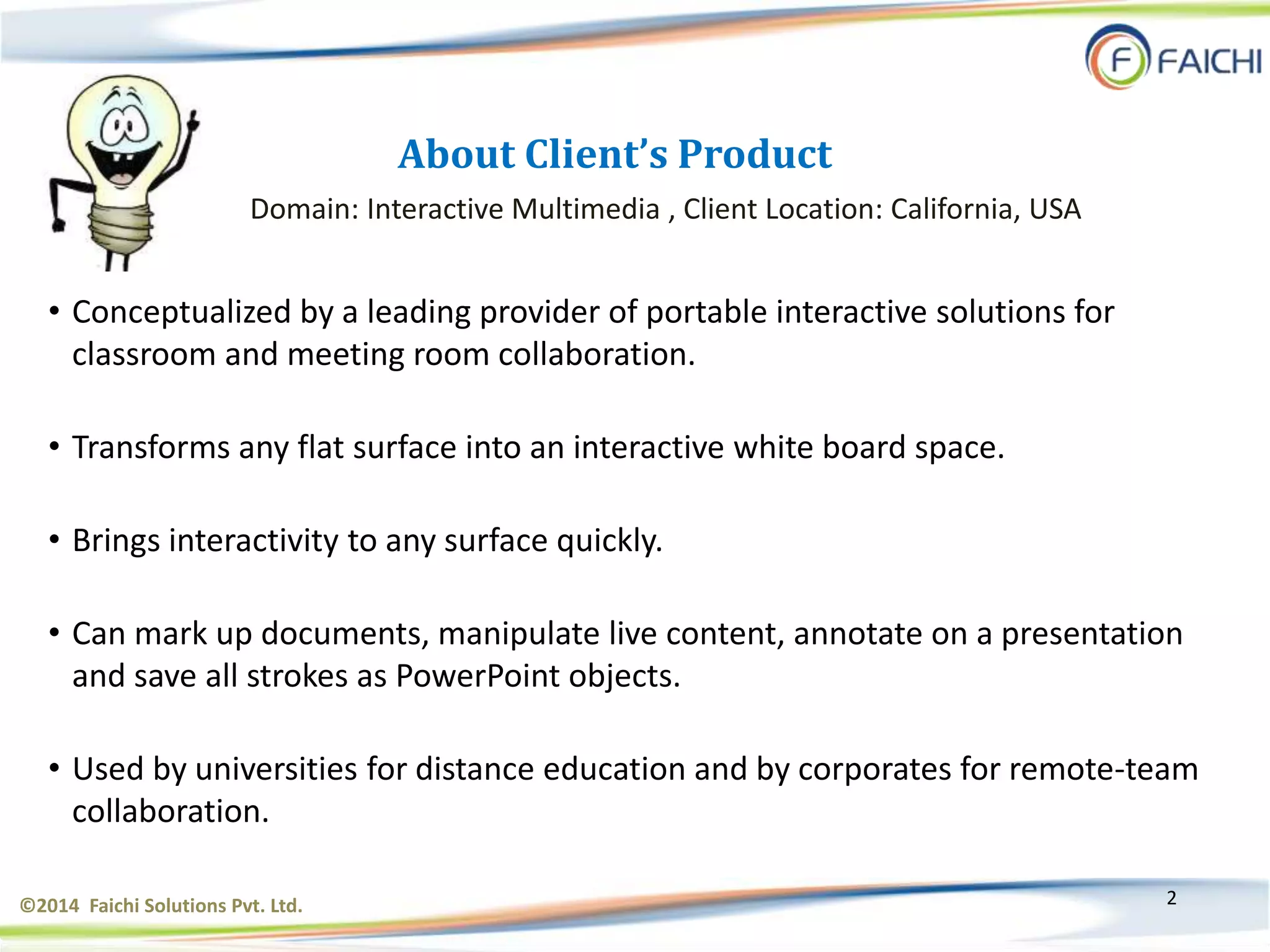 Offshore development center (odc) setup up by faichi solutions - Case ...